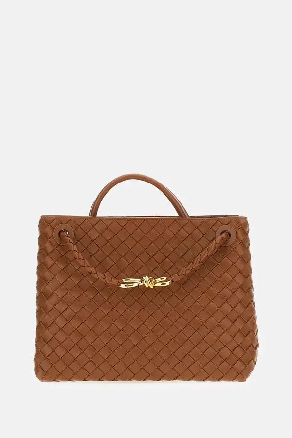 Bottega Veneta Medium Intrecciato Leather Bag - Brown