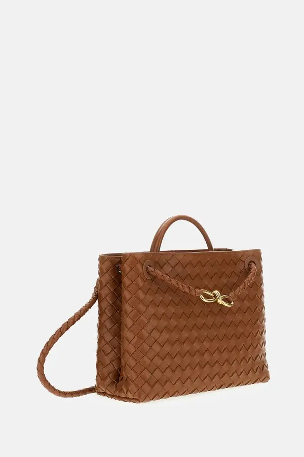 Bottega Veneta Medium Intrecciato Leather Bag - Brown