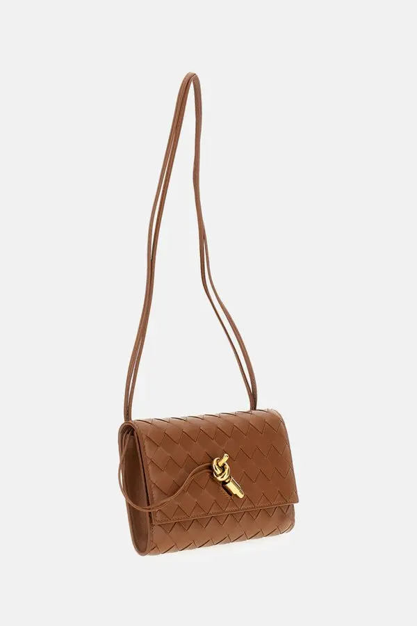 Bottega Veneta Intrecciato Nappa Pouch With Knot Closure - Brown