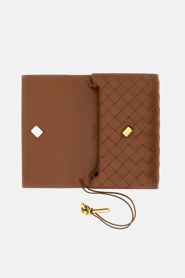 Bottega Veneta Intrecciato Nappa Pouch With Knot Closure - Brown