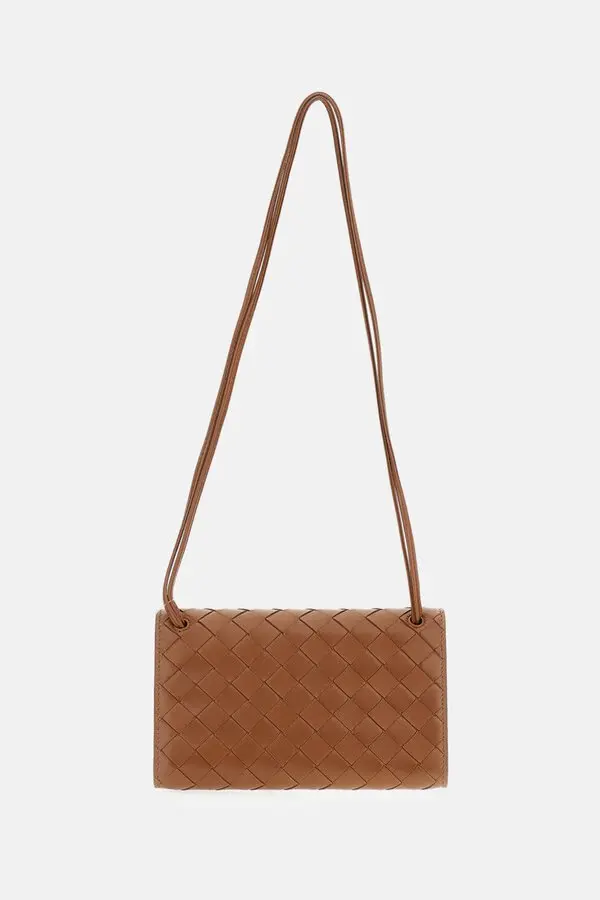 Bottega Veneta Intrecciato Nappa Pouch With Knot Closure - Brown