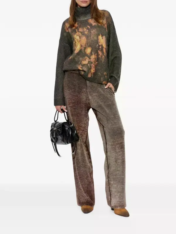 DIESEL® Floral Print High Neck Sweater