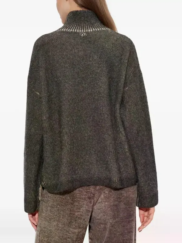 DIESEL® Floral Print High Neck Sweater