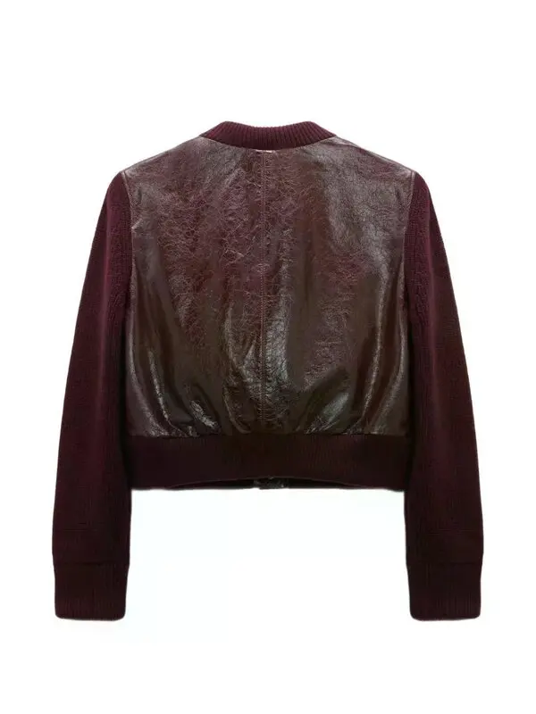 Dorothee Schumacher Leather-paneled Knitted Jacket - Red