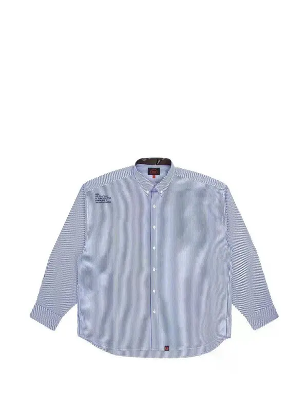 AAPE BY *A BATHING APE Stripe-print Logo-embroidered Shirt