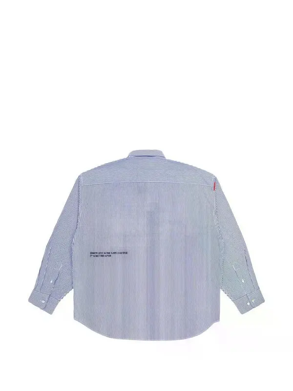 AAPE BY *A BATHING APE Stripe-print Logo-embroidered Shirt