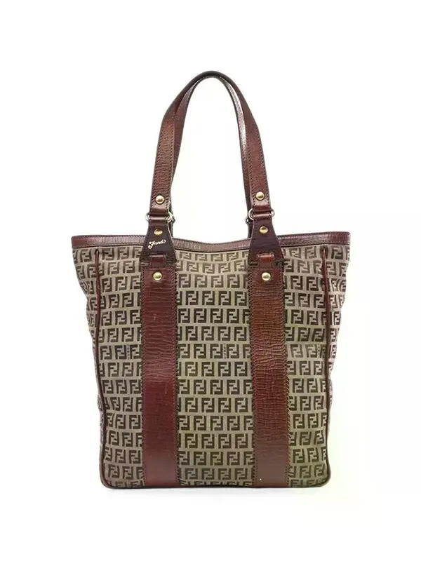 Fendi Zucchino Canvas Tote Bag - Neutrals