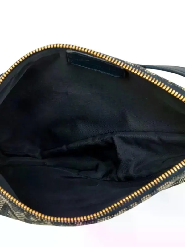 Dior 2001 Mini Diorissimo Canvas Saddle Pochette Shoulder Bag - Blue