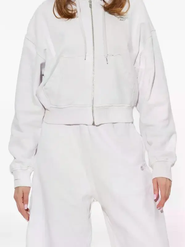 DIESEL® Crystal-embellished Zip-up Hoodie