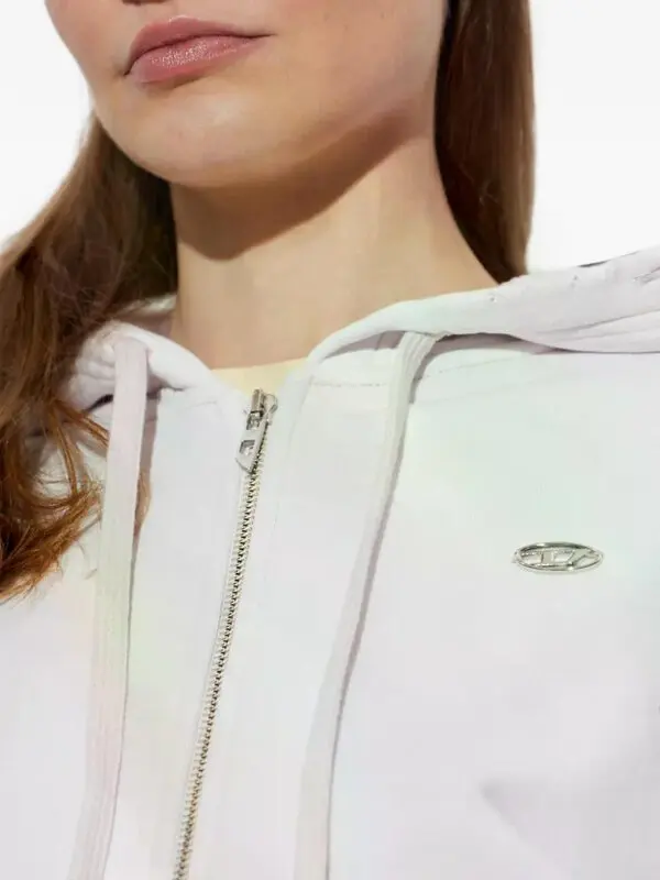 DIESEL® Crystal-embellished Zip-up Hoodie