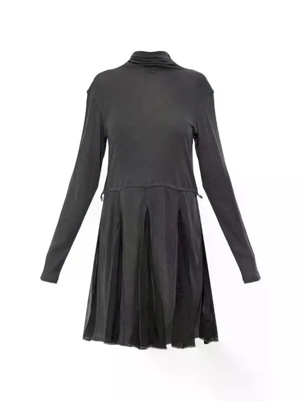 DIESEL® Turtleneck Mini Dress In Jersey And Chiffon