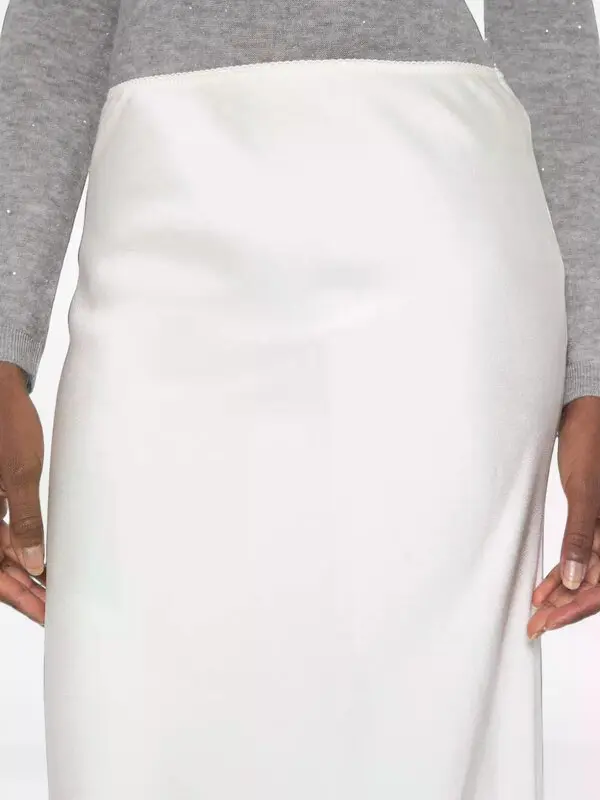Fabiana Filippi Satin Finish Skirt - White