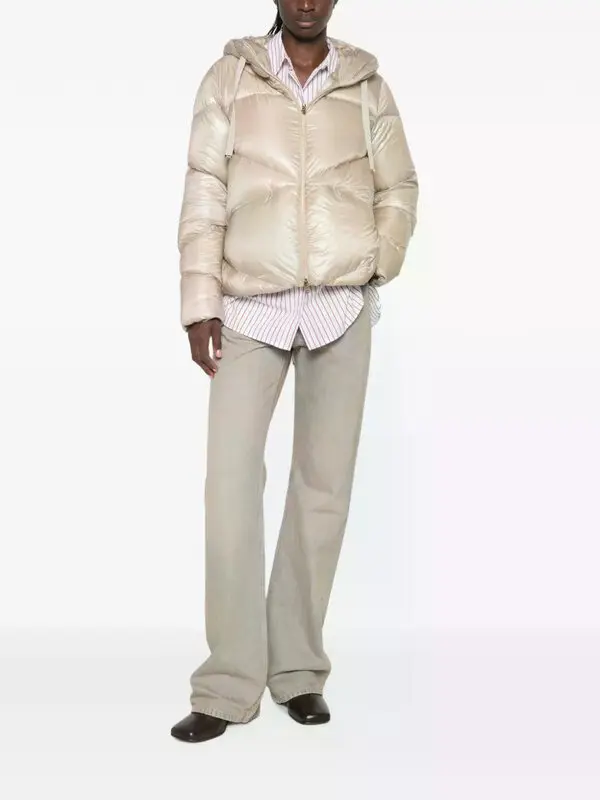 Herno Quilted Hooded Jacket - Neutrals
