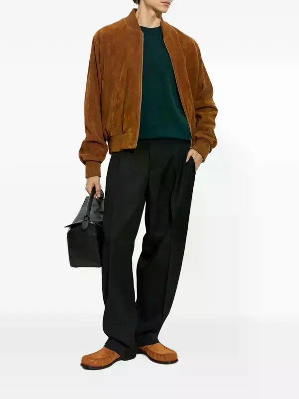 AMI Paris Crew Neck Wool Sweater With De Coeur Embroidery