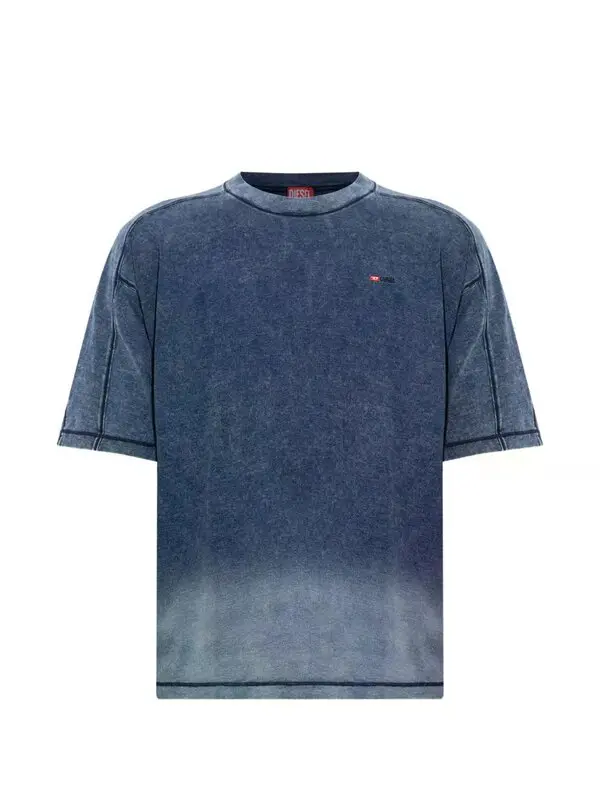 DIESEL® Ombré-effect Logo-embroidered T-shirt