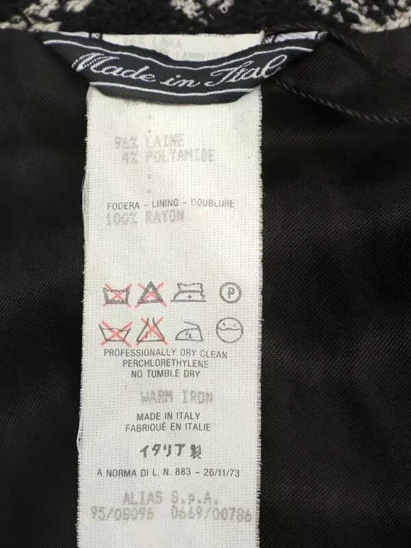 Versace Tweed Checked Jacket With Yellow Piping