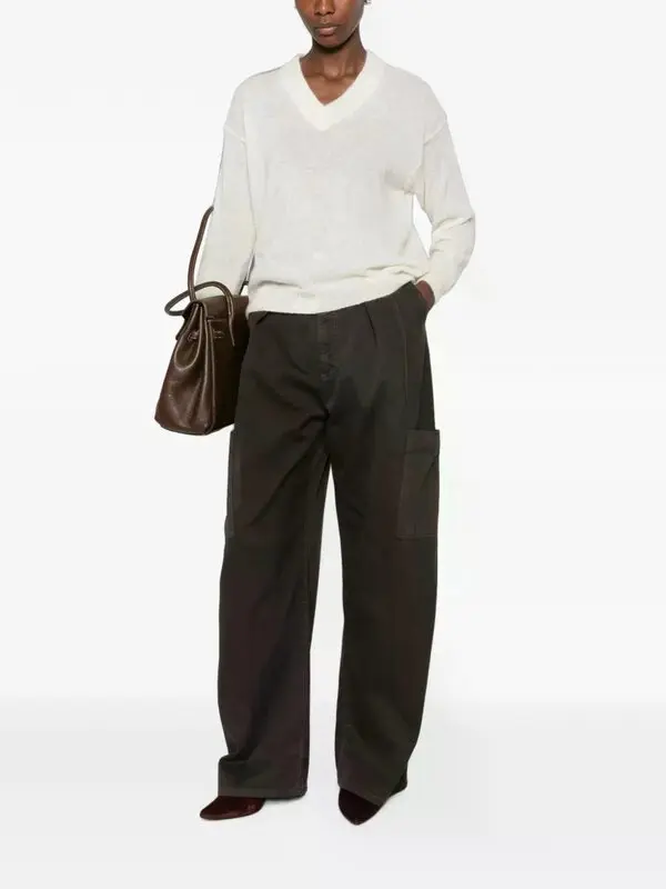PANICALE V-neck Drop Shoulder Sweater