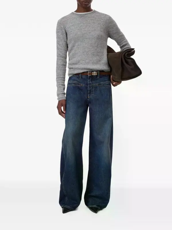 Closed Textured-knit Crew-neck Sweater