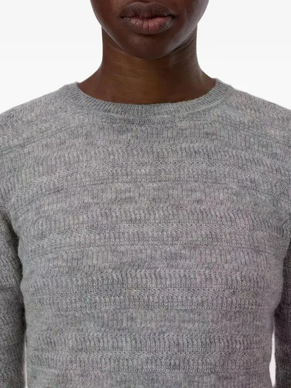 Closed Textured-knit Crew-neck Sweater
