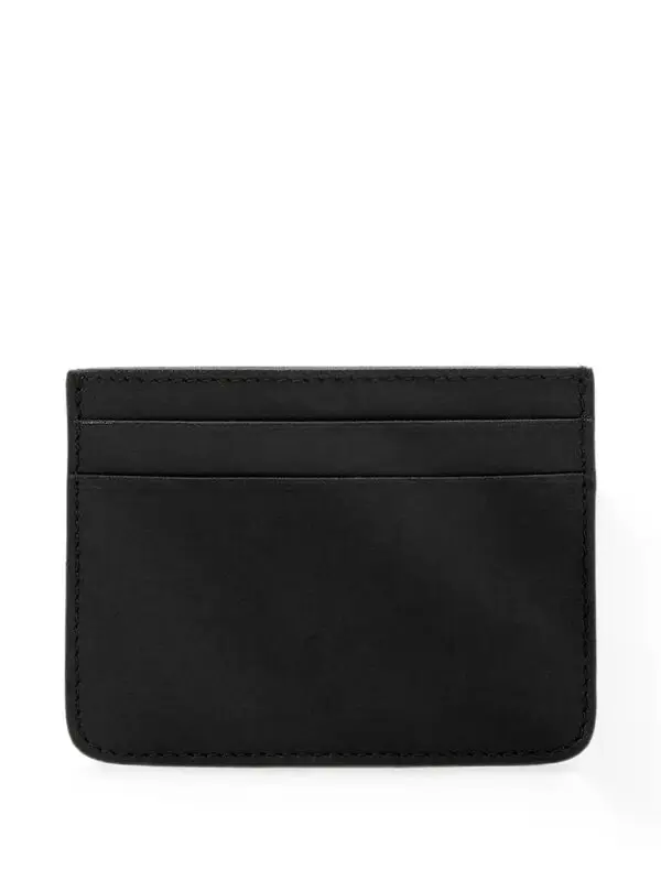 AMI Paris Cowhide Leather Card Holder With De Coeur