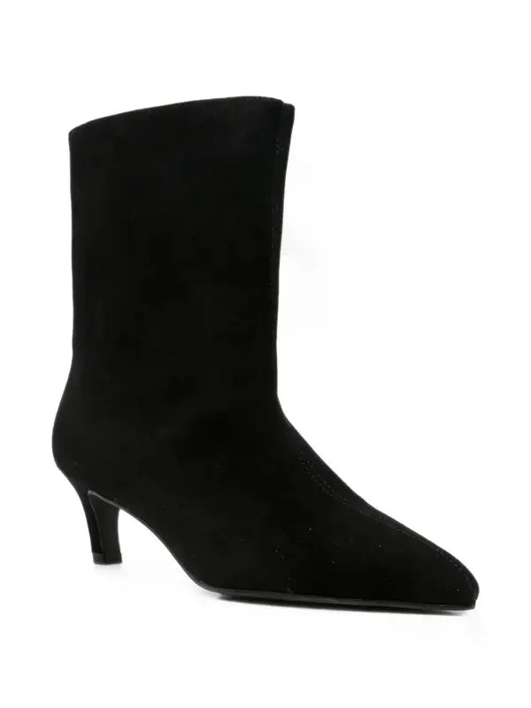 LINDA BAUMANN Pointed-toe Suede Boots