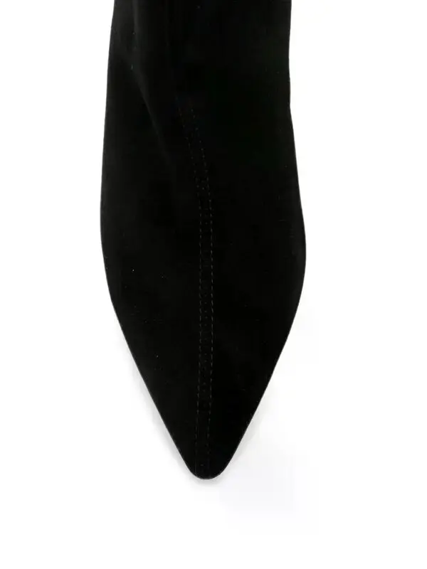 LINDA BAUMANN Pointed-toe Suede Boots