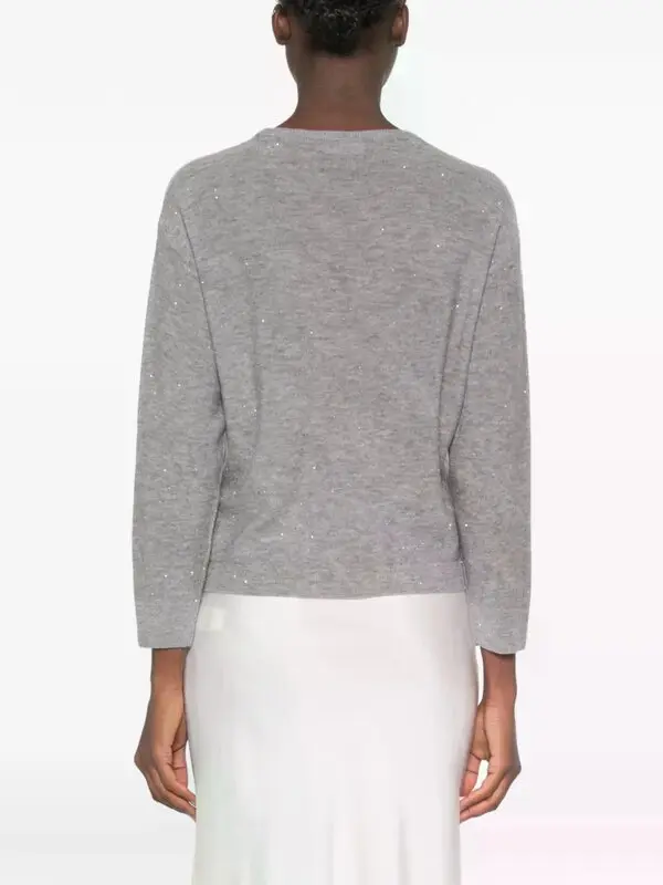 Fabiana Filippi Sequin Embellished Wool-blend Sweater