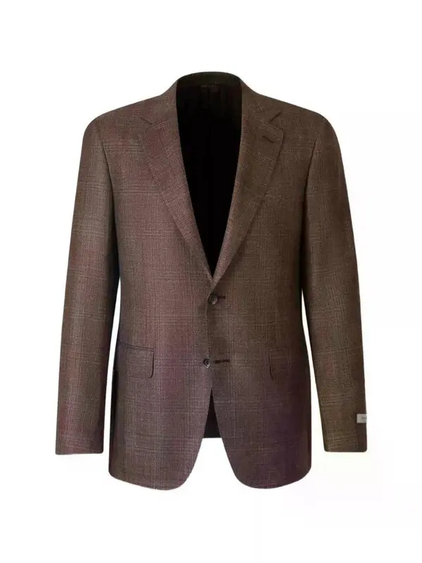 Canali Check-pattern Notched-lapels Jacket