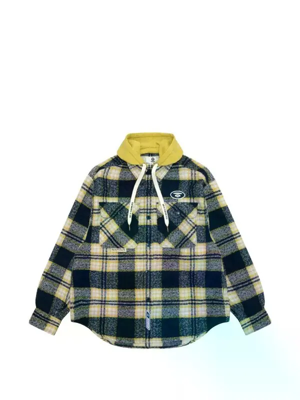 AAPE BY *A BATHING APE Check-pattern Hooded Shirt