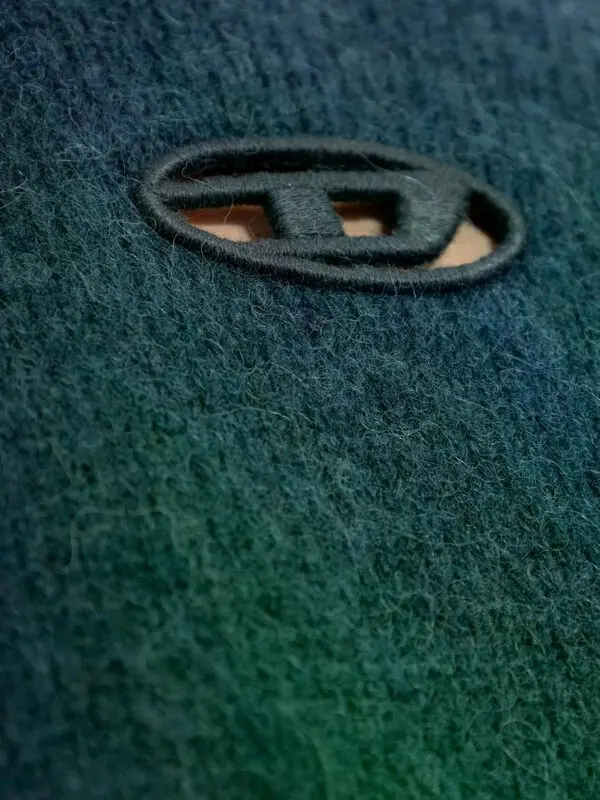 DIESEL® Wool & Alpaca Blend Jumper With Embroidered Oval D Logo