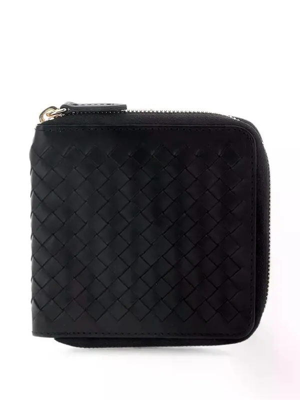 Dragon Diffusion Woven Leather Wallet - Black