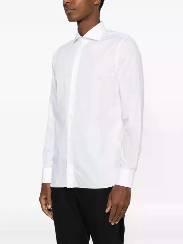 TRUZZI Spread-collar Long-sleeve Shirt