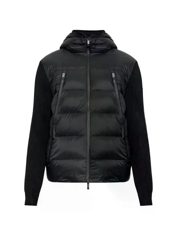 Moncler Wool Padded Zip-up Cardigan