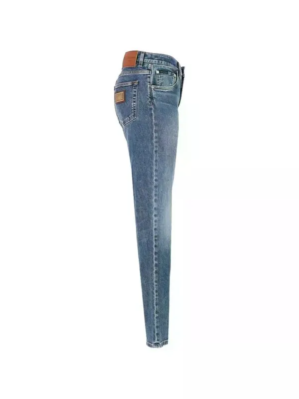 Dolce & Gabbana Logo Plaque Straight-leg Jeans