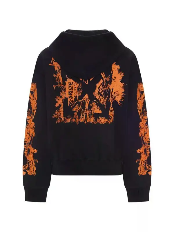Off-White Graphic-print Drawstring Hoodie