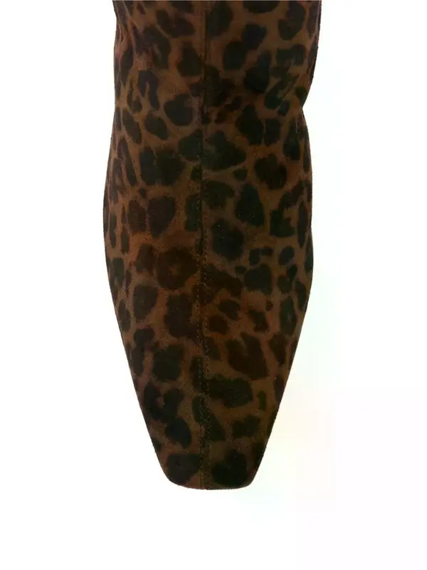 AQUAZZURA Leopard-print Suede Ankle Boots