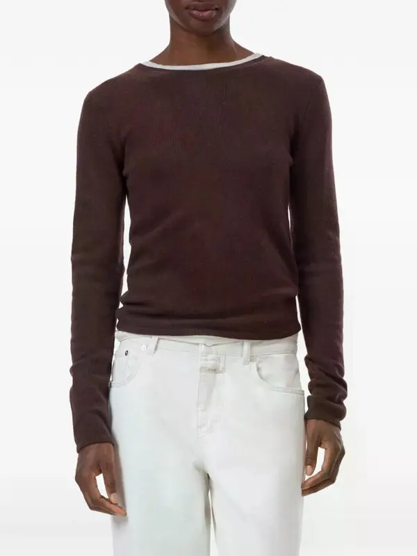 Closed Crew-neck Long-sleeve Sweater