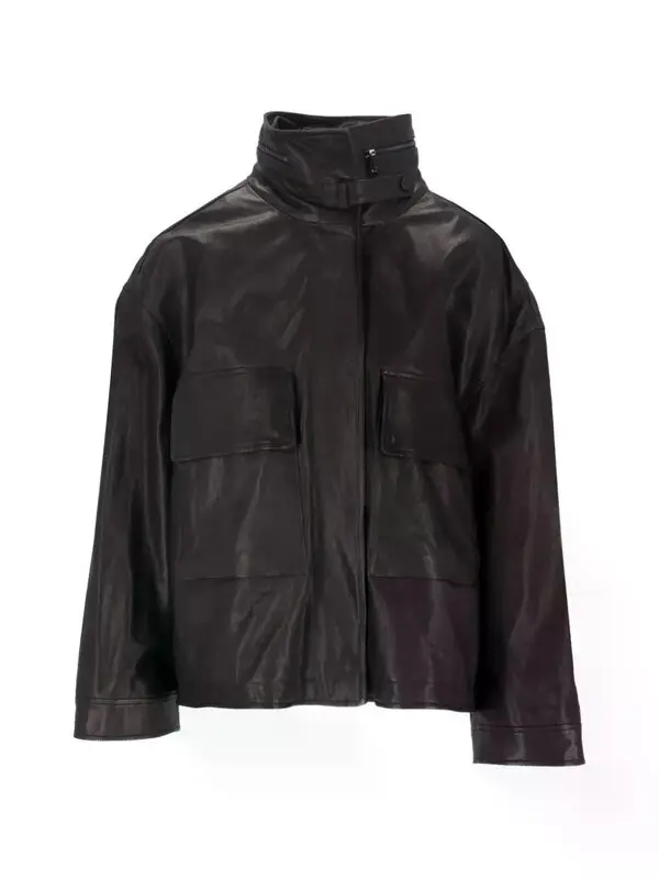 Emporio Armani Flap-pocket Leather Jacket