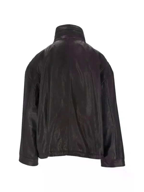 Emporio Armani Flap-pocket Leather Jacket
