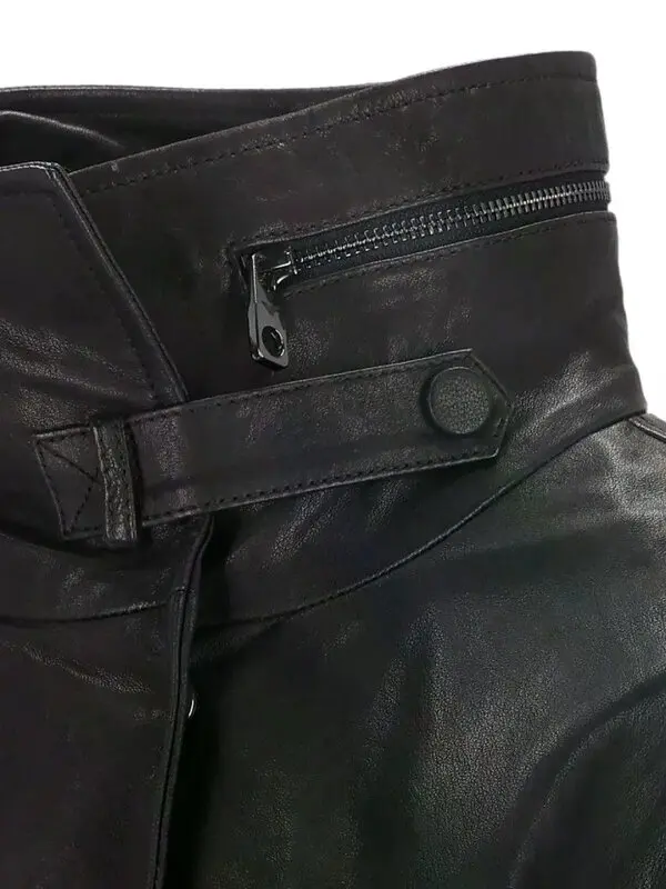 Emporio Armani Flap-pocket Leather Jacket