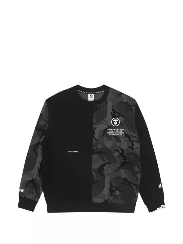 AAPE BY *A BATHING APE Moonface Camouflage-panelled Sweatshirt