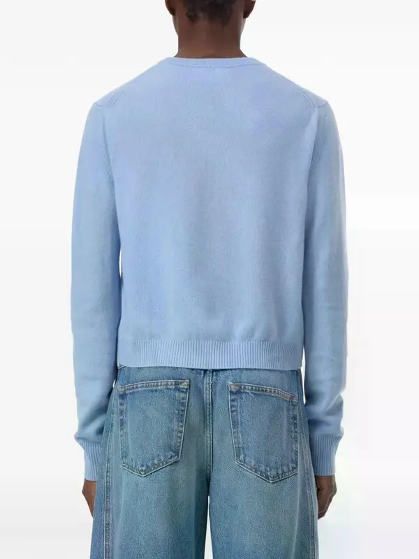Closed Crew-neck Long-sleeve Cardigan