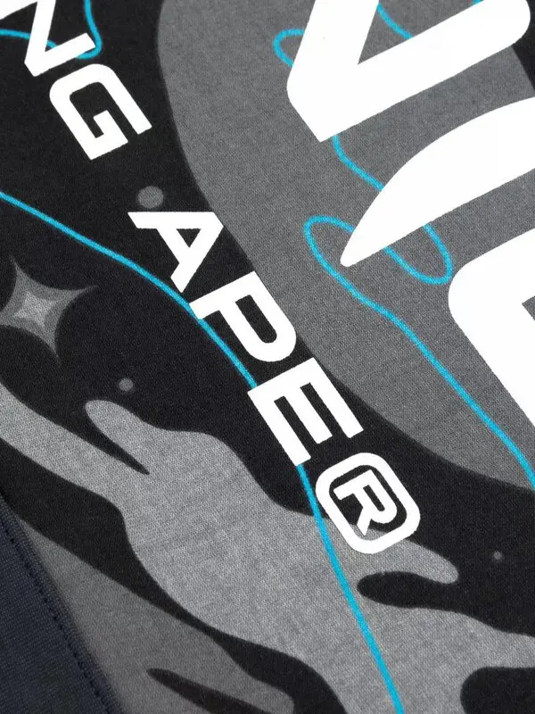 AAPE BY *A BATHING APE Logo-print Camo-pattern Hoodie