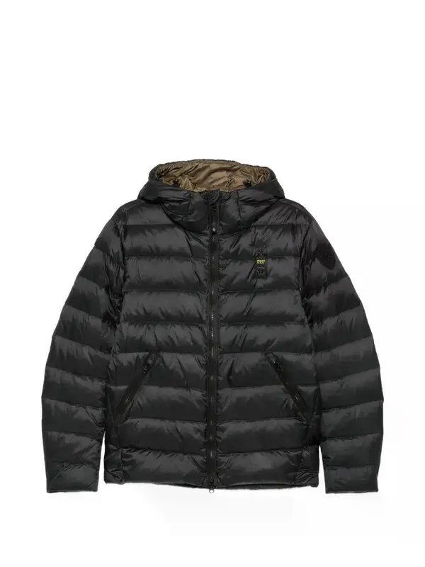 BLAUER. Quilted Hooded Jacket - Black