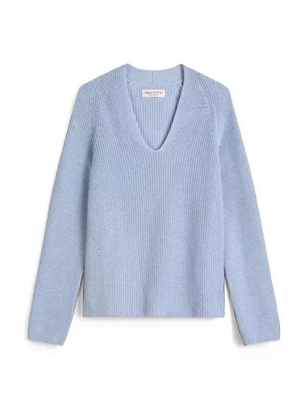Marc O'polo V-neck Ribbed Knit Sweater
