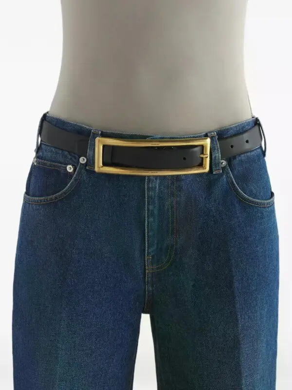MUGLER Gold Rectangle Buckle Belt