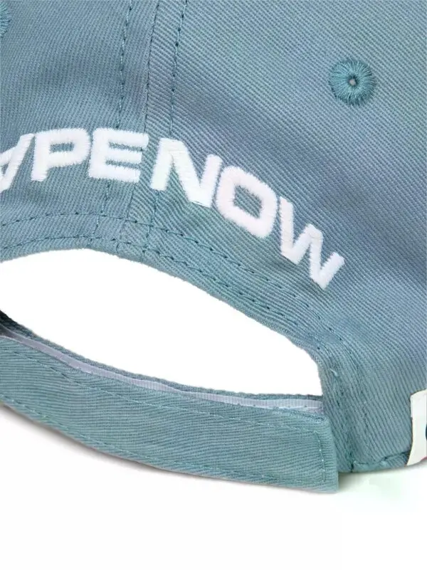 AAPE BY *A BATHING APE Moonface Logo-patch Cap - Blue