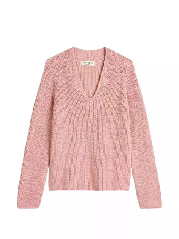 Marc O'polo Ribbed Knit V-neck Sweater