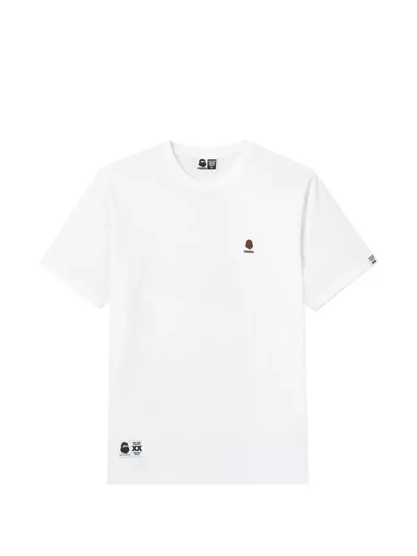 FINGERCROXX Logo-embroidered Patch-detail T-shirt - White