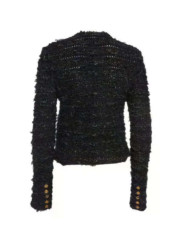 Balmain Bouclé Zip-up Tweed Jacket